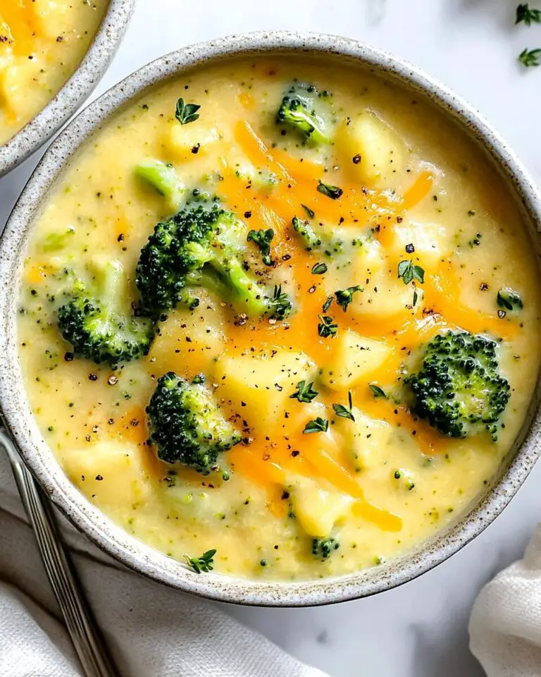 Creamy Broccoli and Cheddar Potato Soup