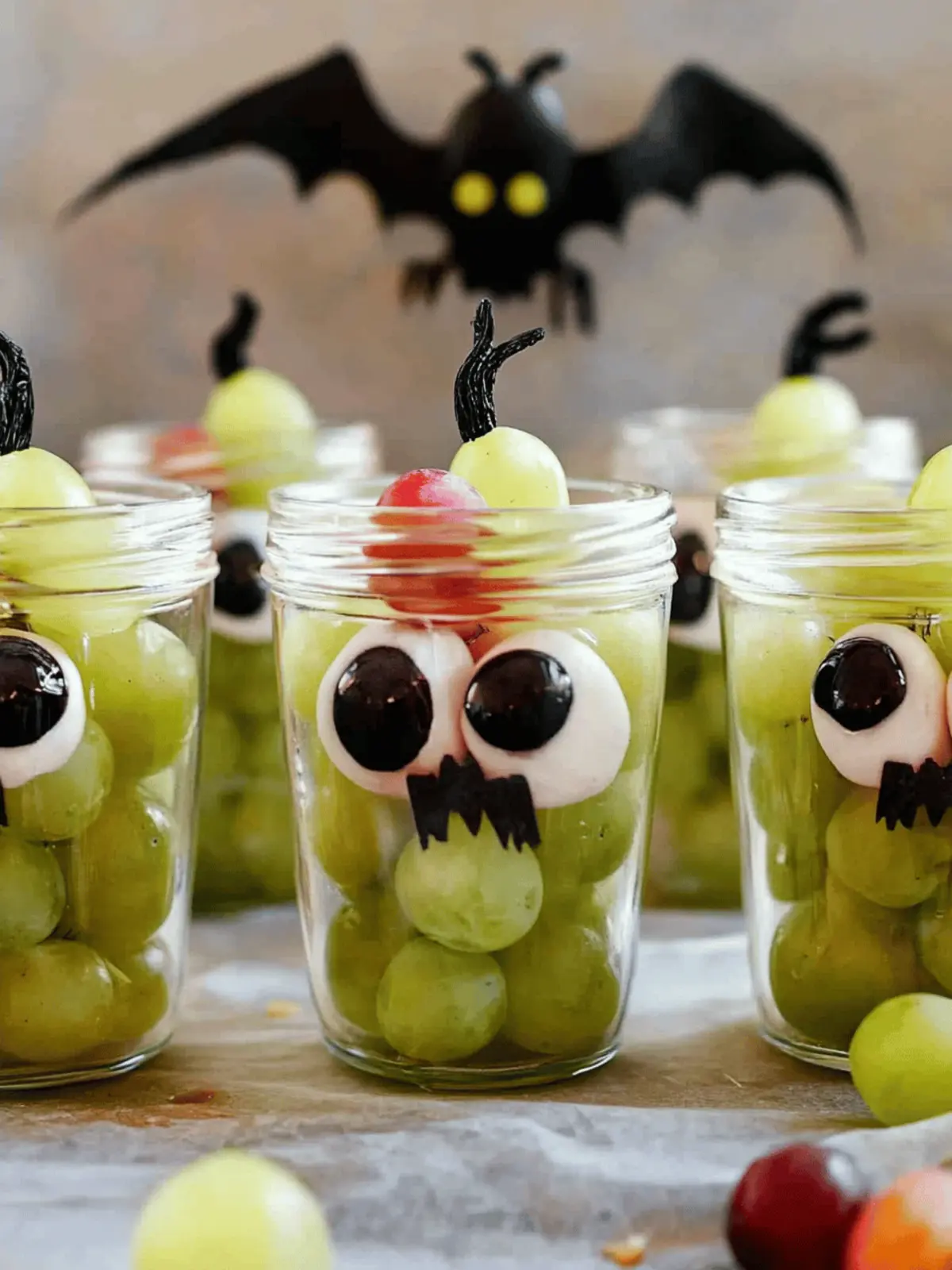 Ultimate Spooky Halloween Grape Fruit Cups That Thrill