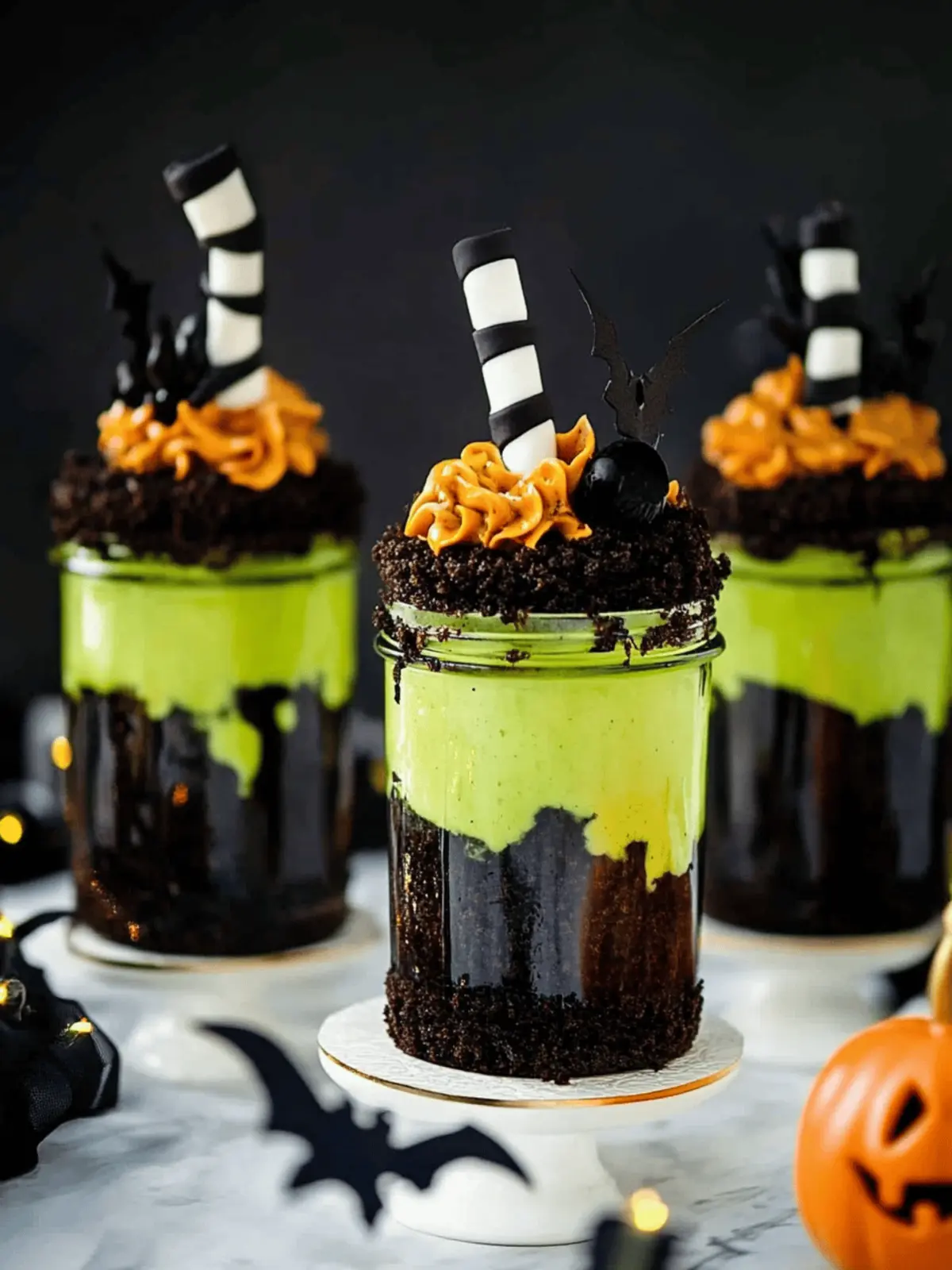 Irresistible Witches' Brew Halloween Cake Jars for Spooky Fun