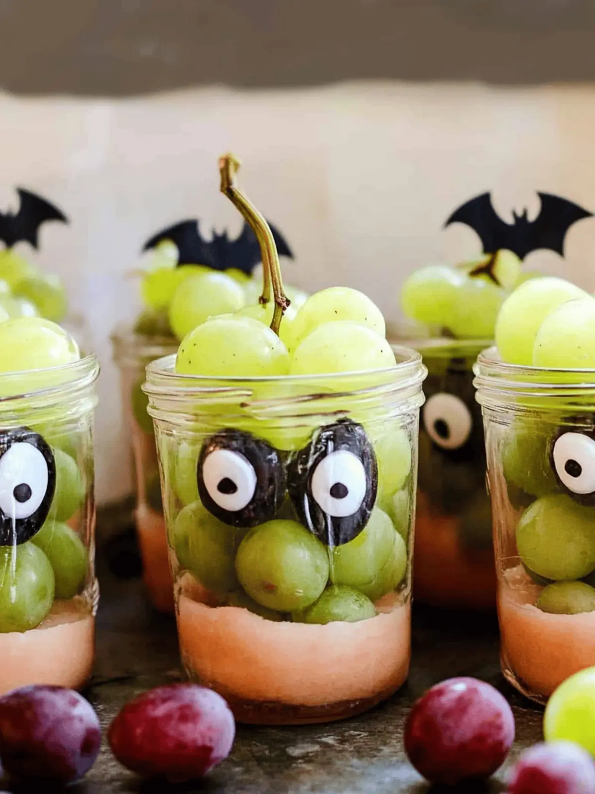 Ultimate Spooky Halloween Grape Fruit Cups That Thrill