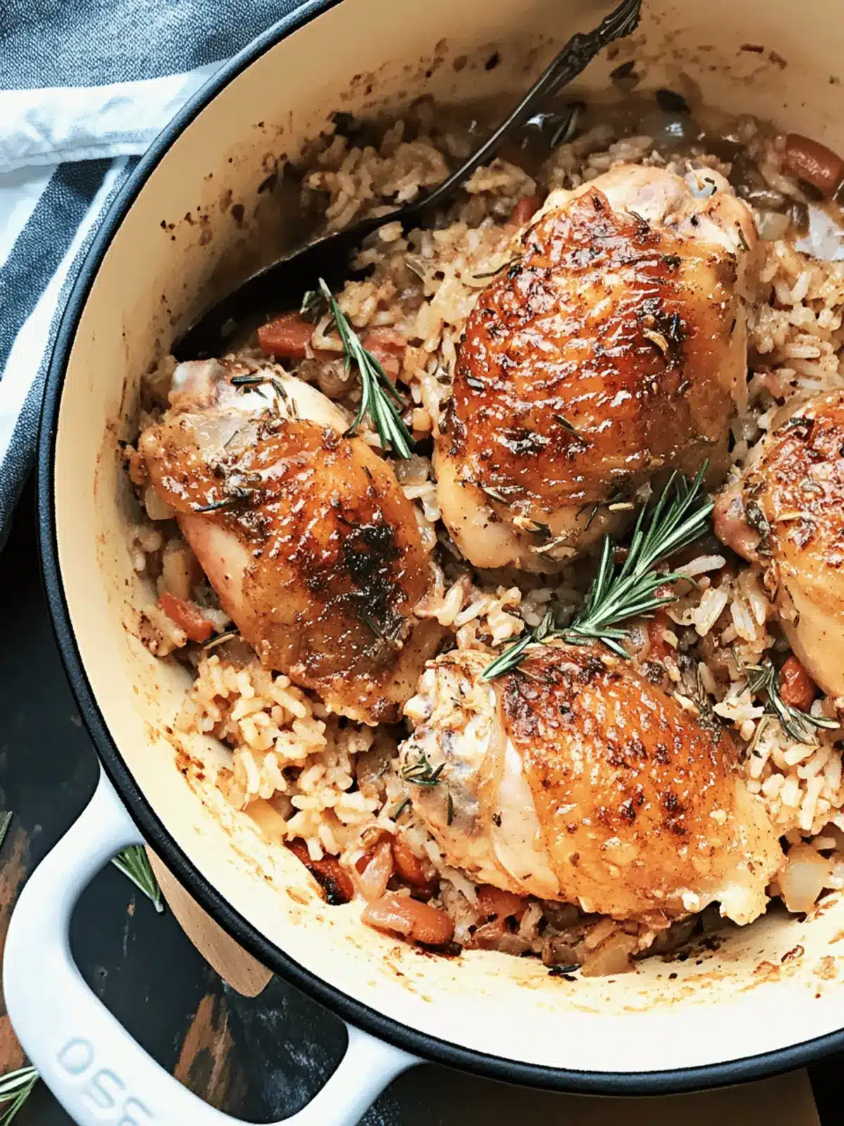 Ultimate Braised Chicken Thighs with Delicious Cinnamon-Rosemary Rice