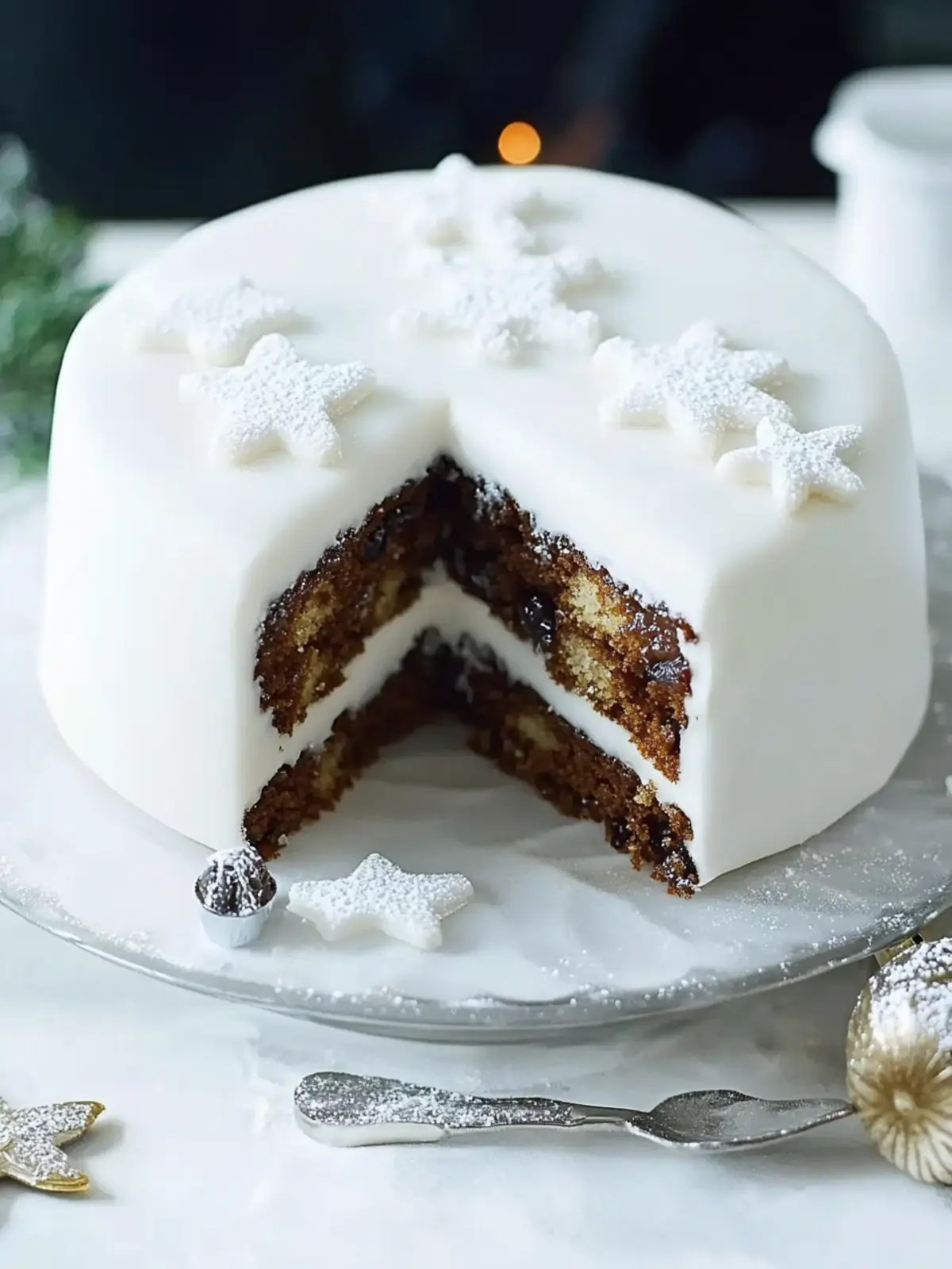 Delicious Classic Christmas Cake with Marzipan Magic