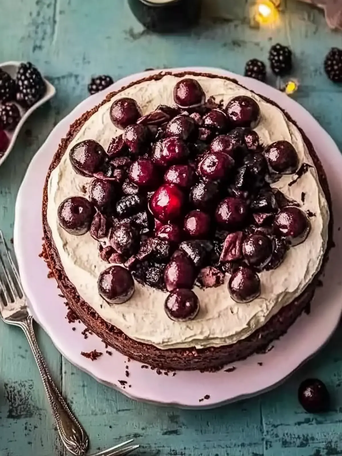 Irresistible Black Forest Gateau with Dark Chocolate & Cherries