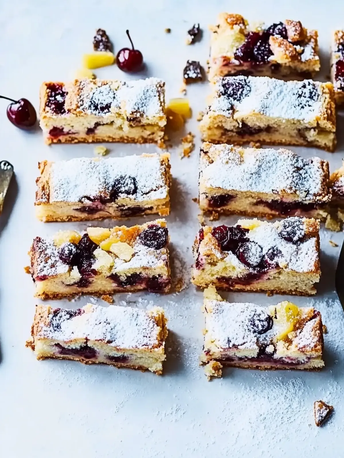 Irresistible Gluten-Free Sour Cherry Stollen Bars for Holidays