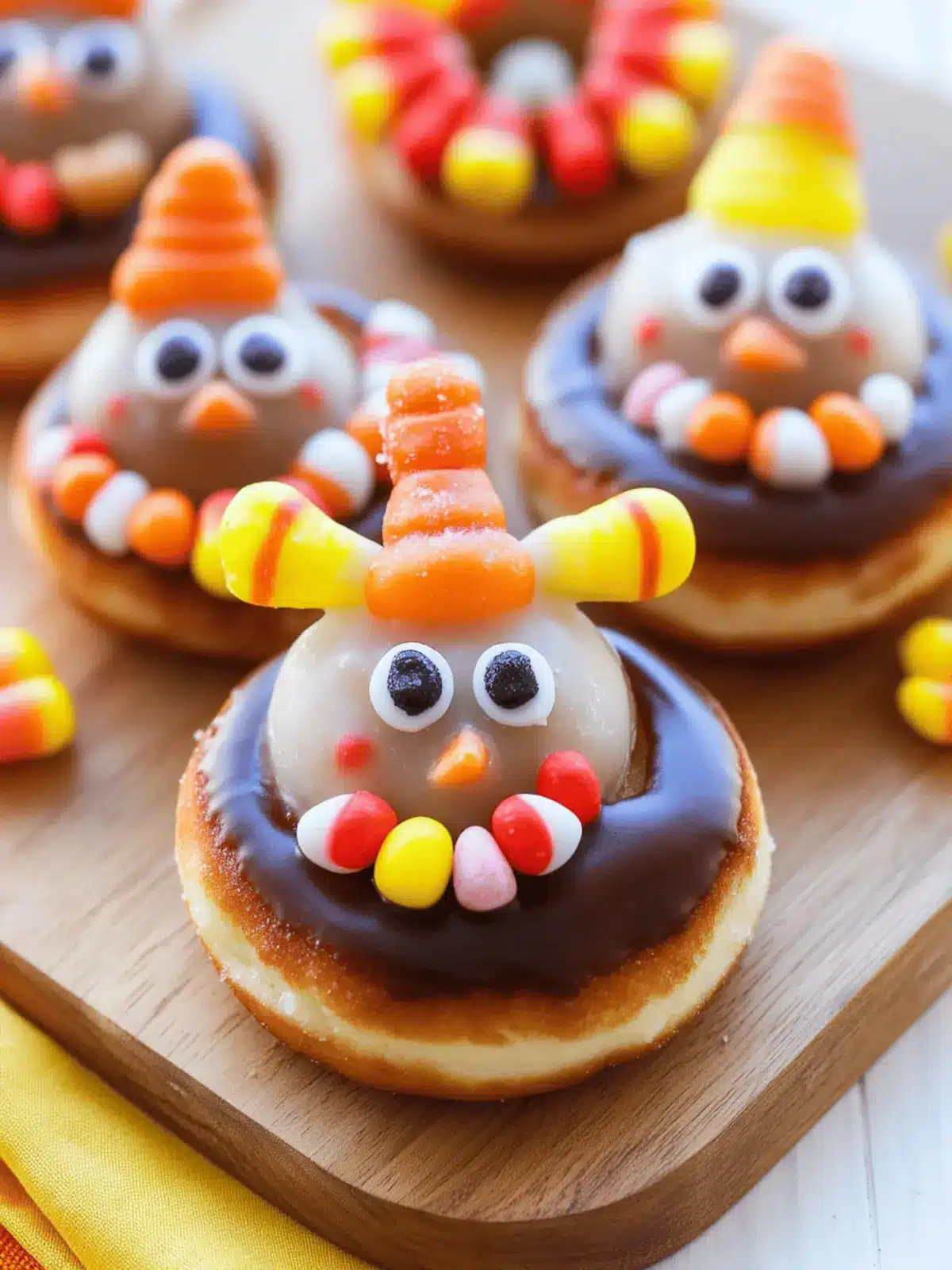 Make Thanksgiving Magic with Irresistible Candy Corn Turkey Donuts