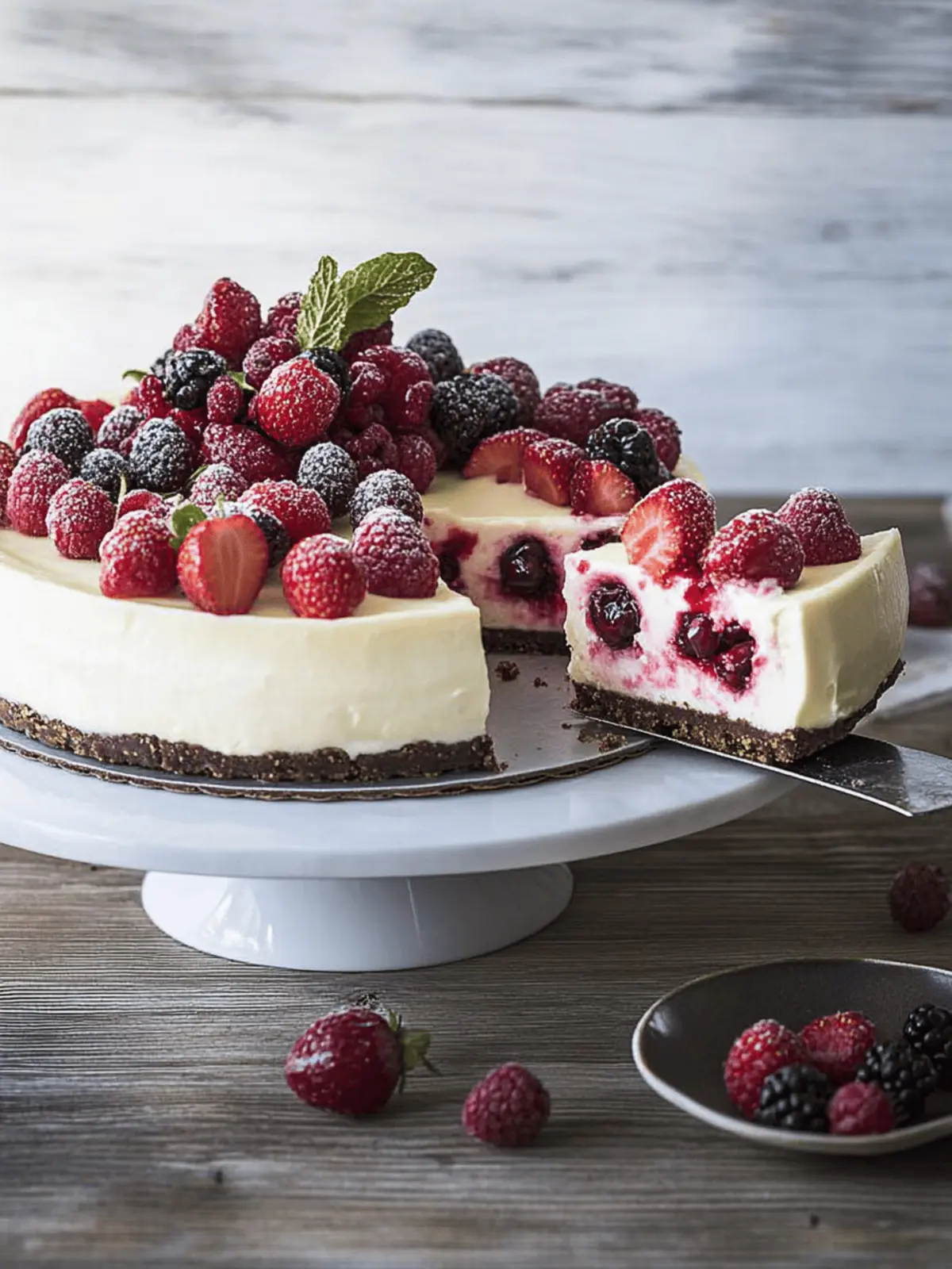 Irresistible No-Bake White Chocolate Berry Cheesecake Delight