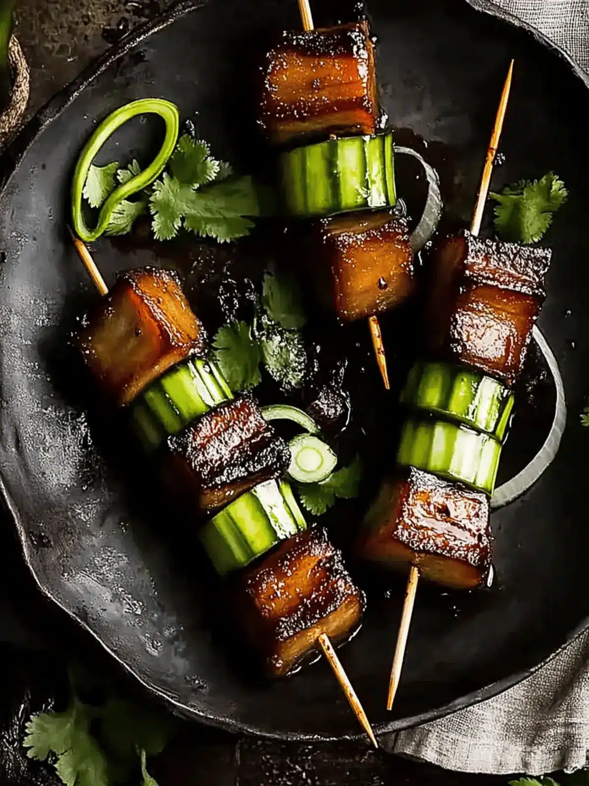 Irresistible Pork Belly Skewers with Vietnamese Caramel Sauce