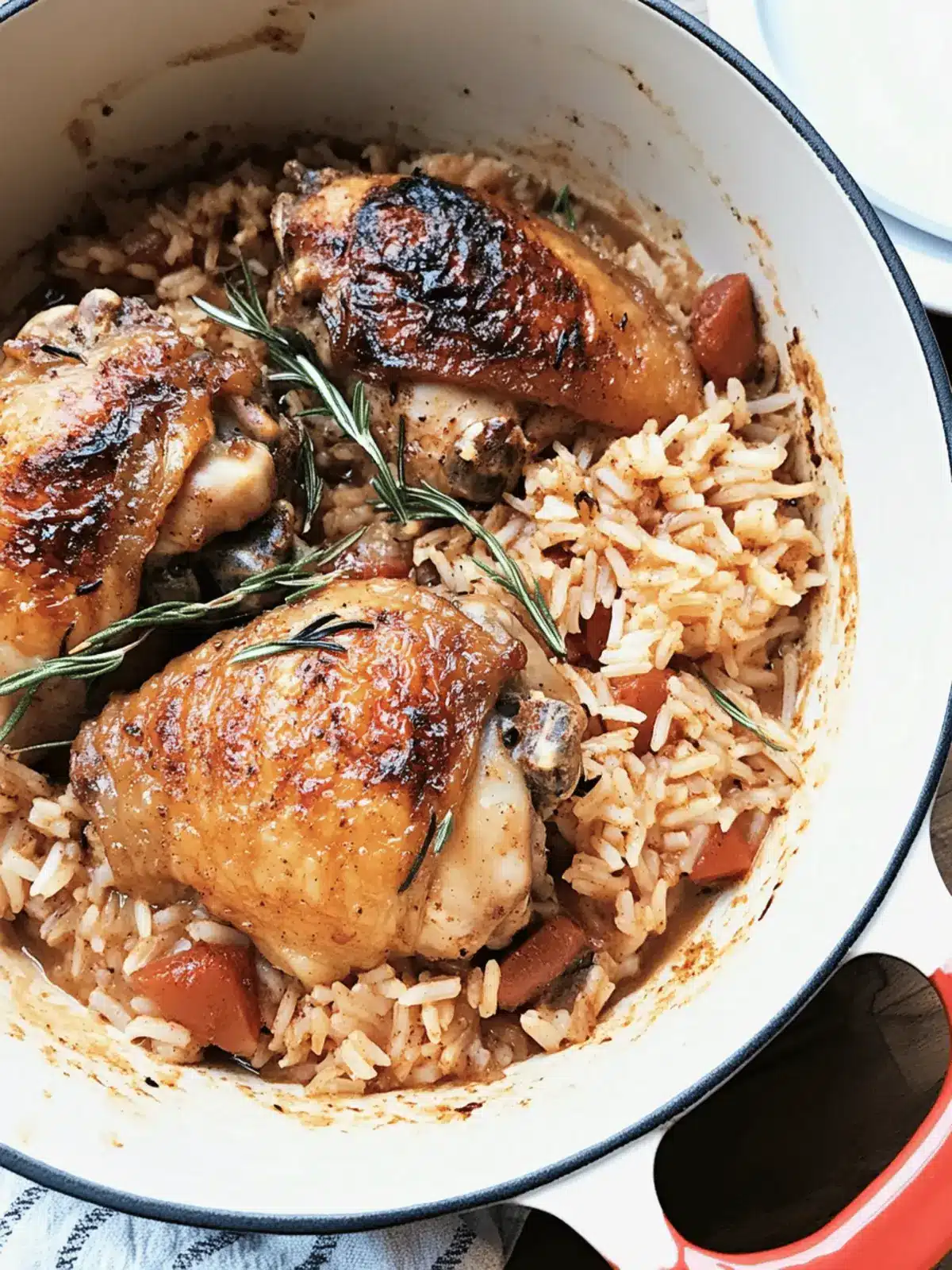Ultimate Braised Chicken Thighs with Delicious Cinnamon-Rosemary Rice