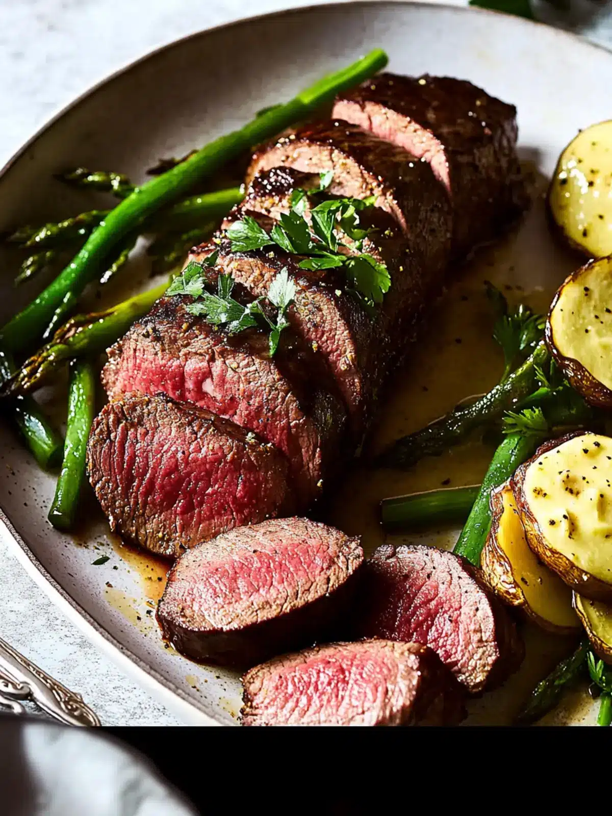Irresistible Whole Roasted Eye Fillet with Mustard Butter