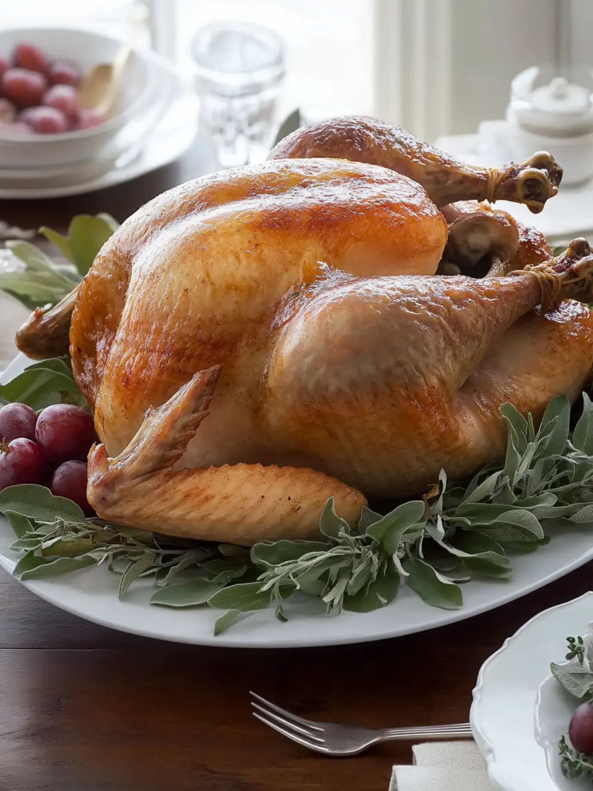 Irresistibly Juicy Traditional Brined Roast Turkey Recipe