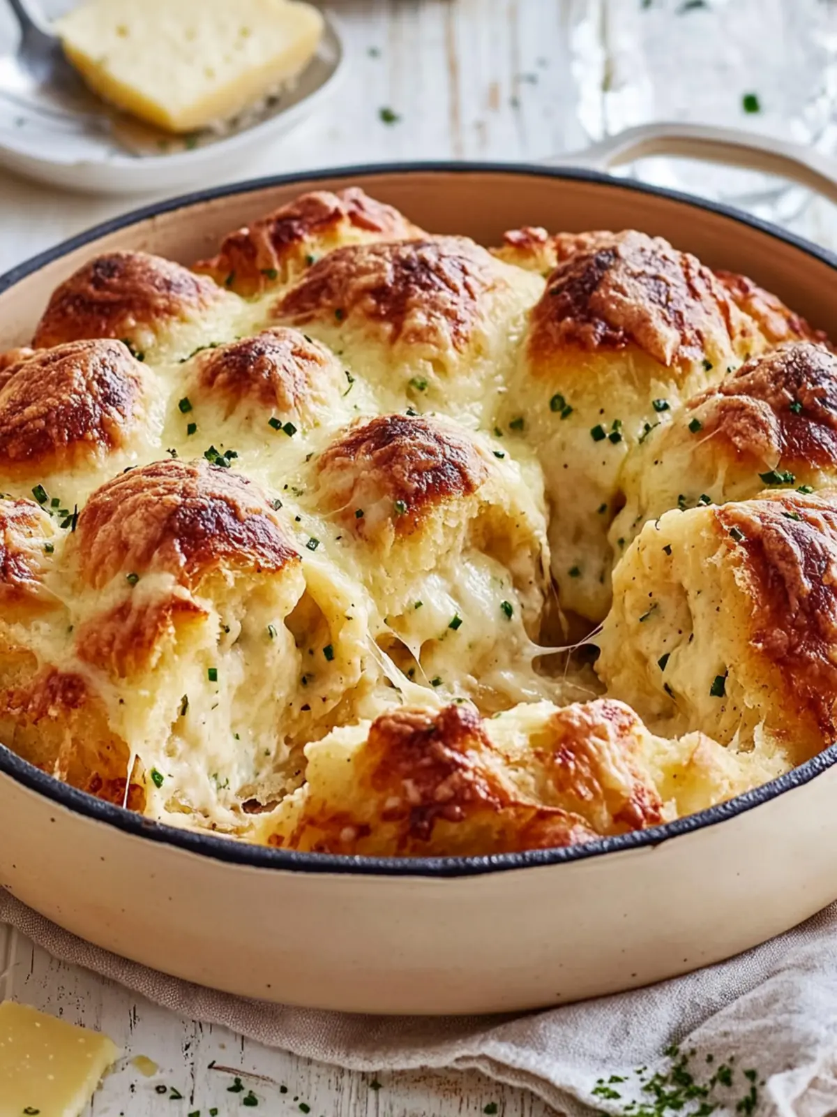 Irresistible Cheese and Chive Monkey Bread - Perfect Party Snack!