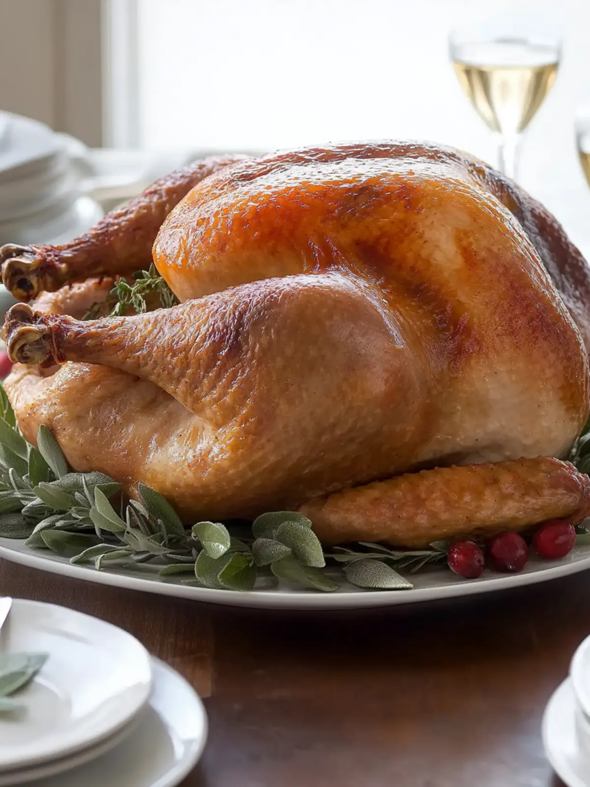 Irresistibly Juicy Traditional Brined Roast Turkey Recipe