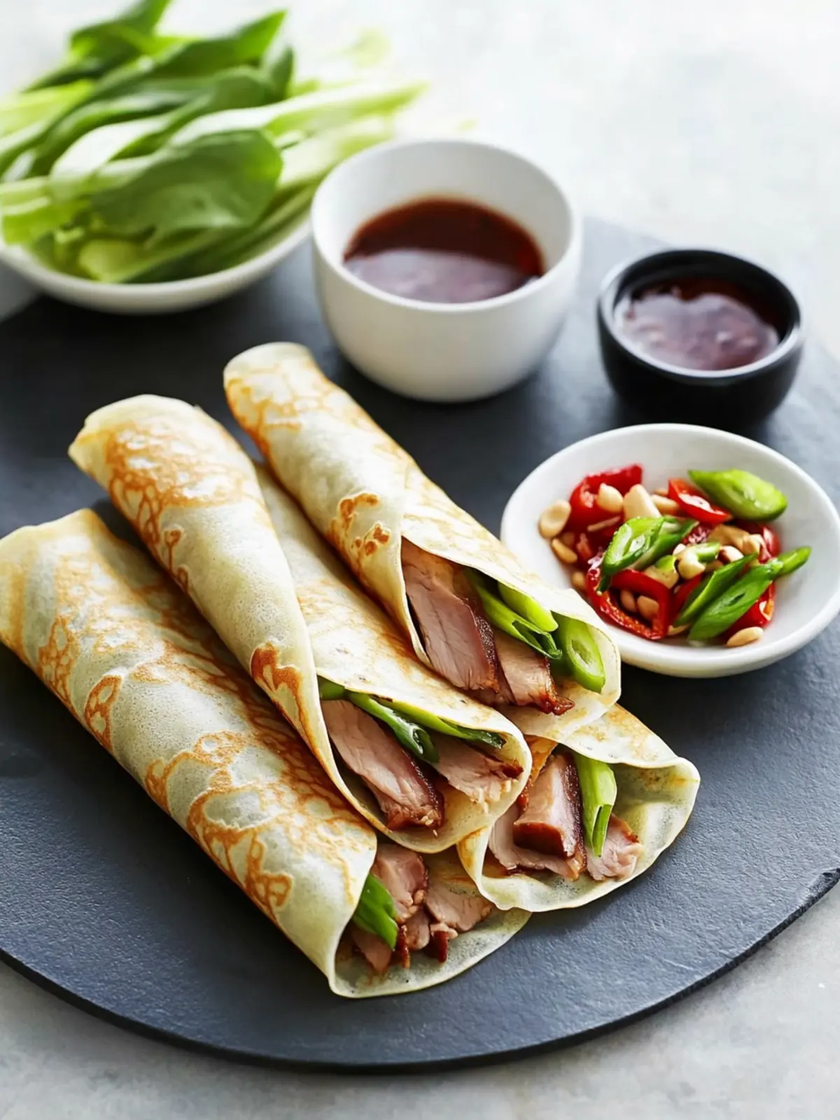 Easy Peking Duck Crepe Wraps: Delicious Chinese Appetizer
