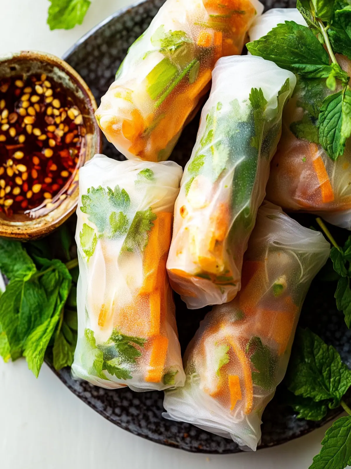 Irresistible Vegetarian Vietnamese Spring Rolls with Lemongrass Tofu