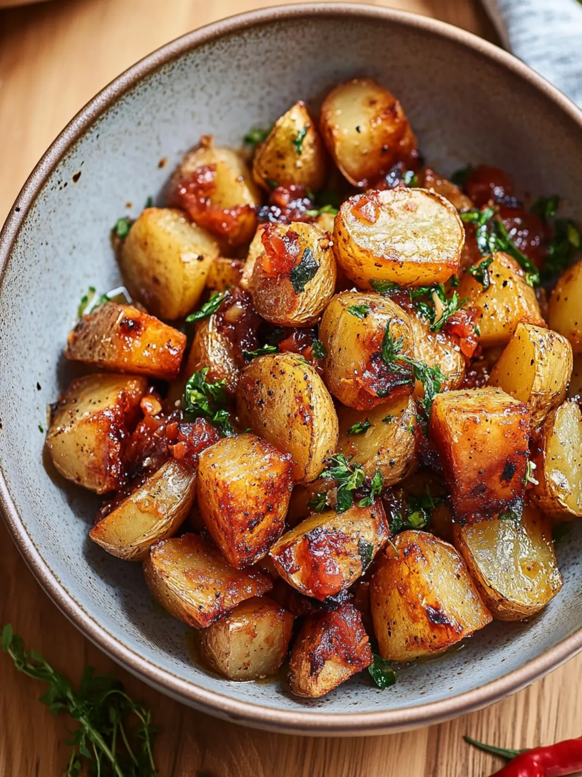 Easy Coconut Sriracha Roasted Potatoes: Deliciously Crispy Side
