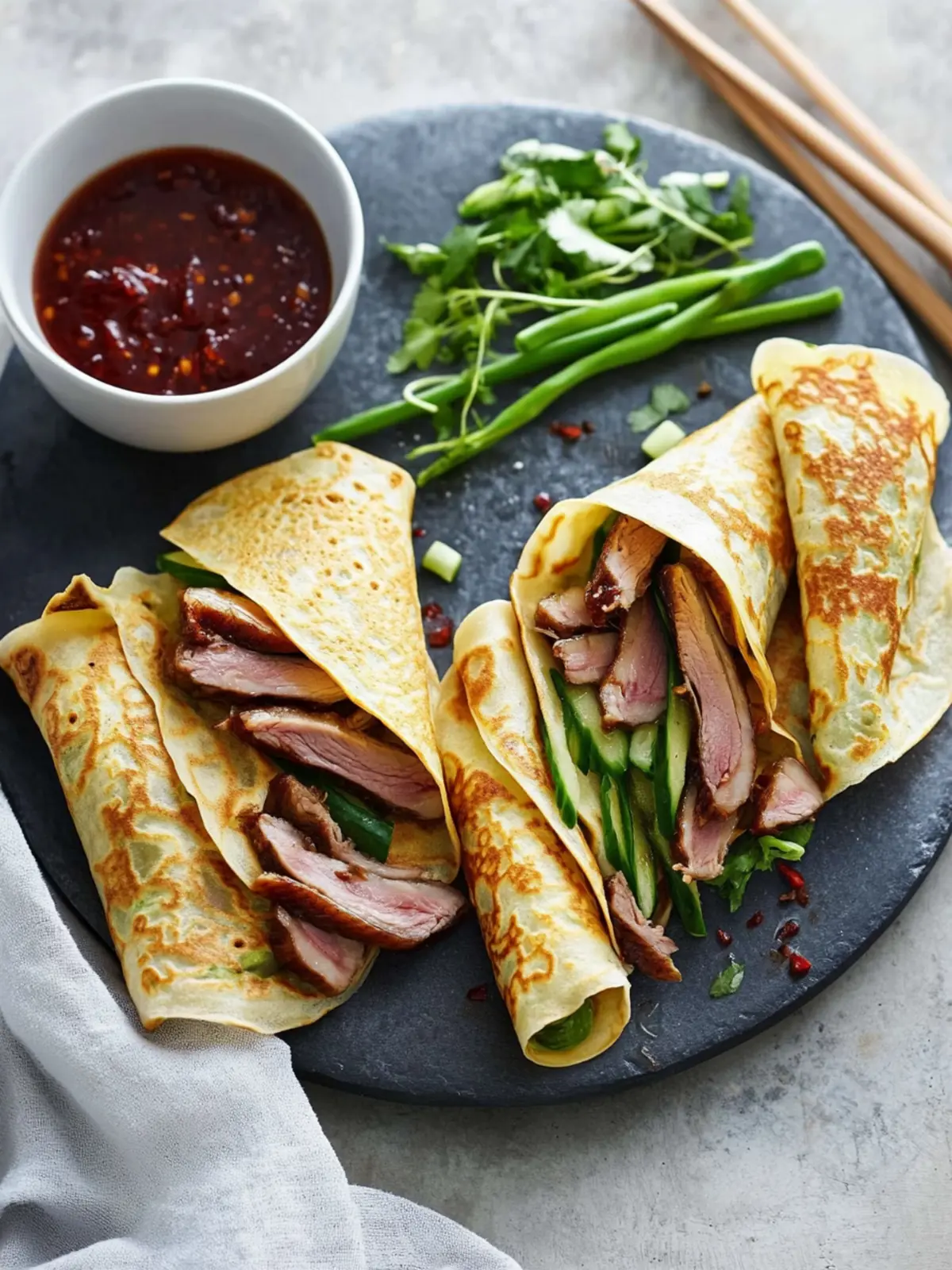 Easy Peking Duck Crepe Wraps: Delicious Chinese Appetizer