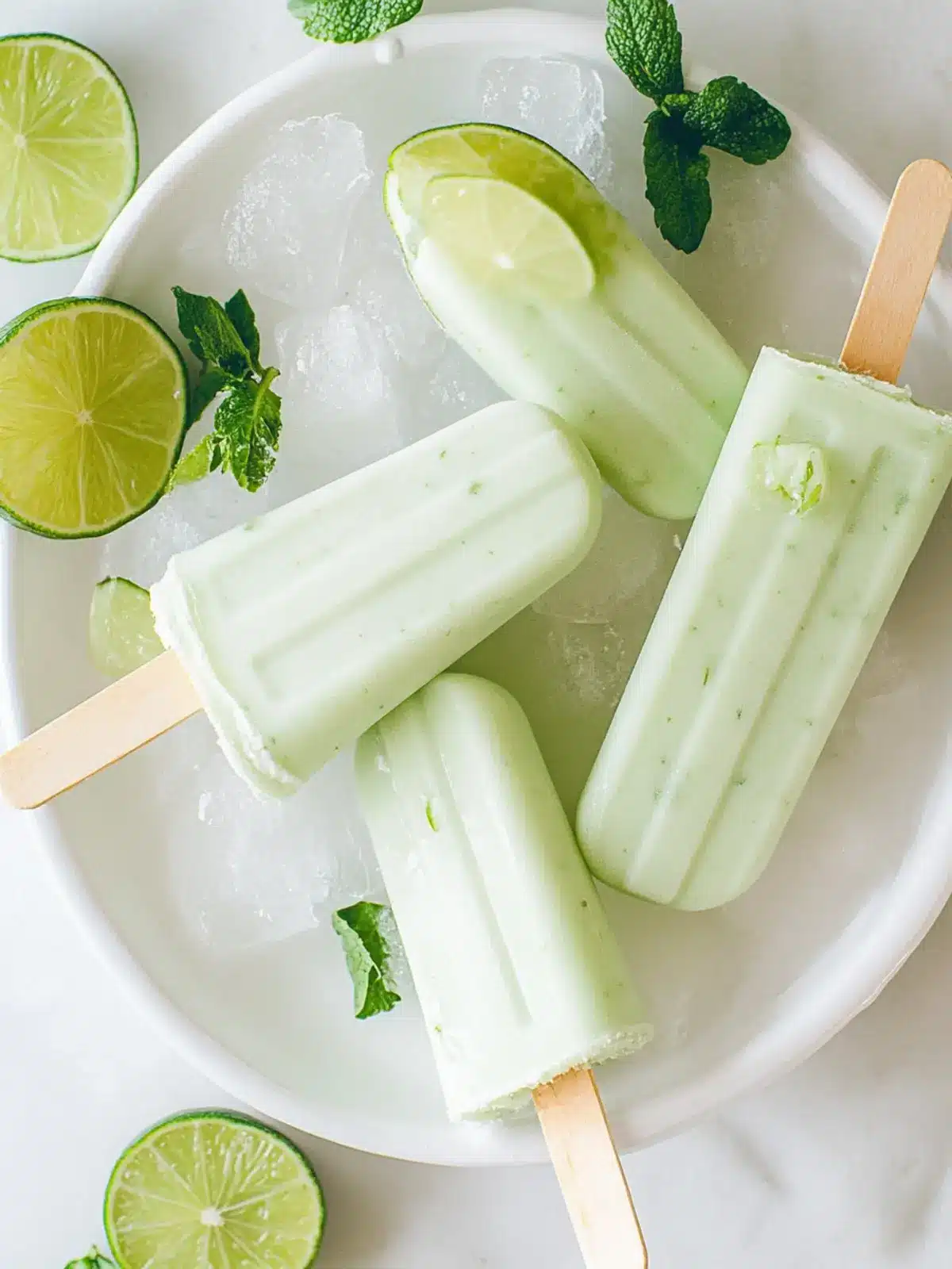 Irresistible Lime Popsicles with Coconut Milk for a Refreshing Treat